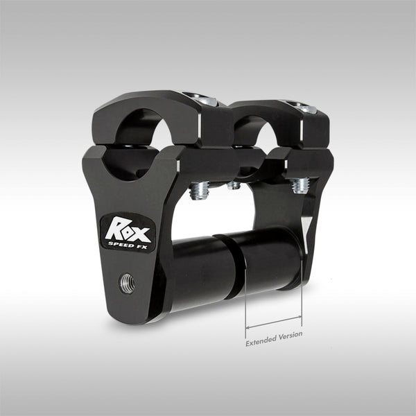 ROX SPEED - EXTENDED STEM 2 INCH PIVOTING BAR RISERS - 1 1/8" HANDLEBA ...
