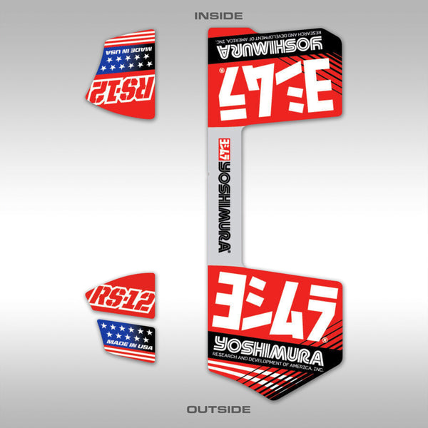 YOSHIMURA - RS-12 MUFFLER BADGE DECAL SET - TMBR MOTO